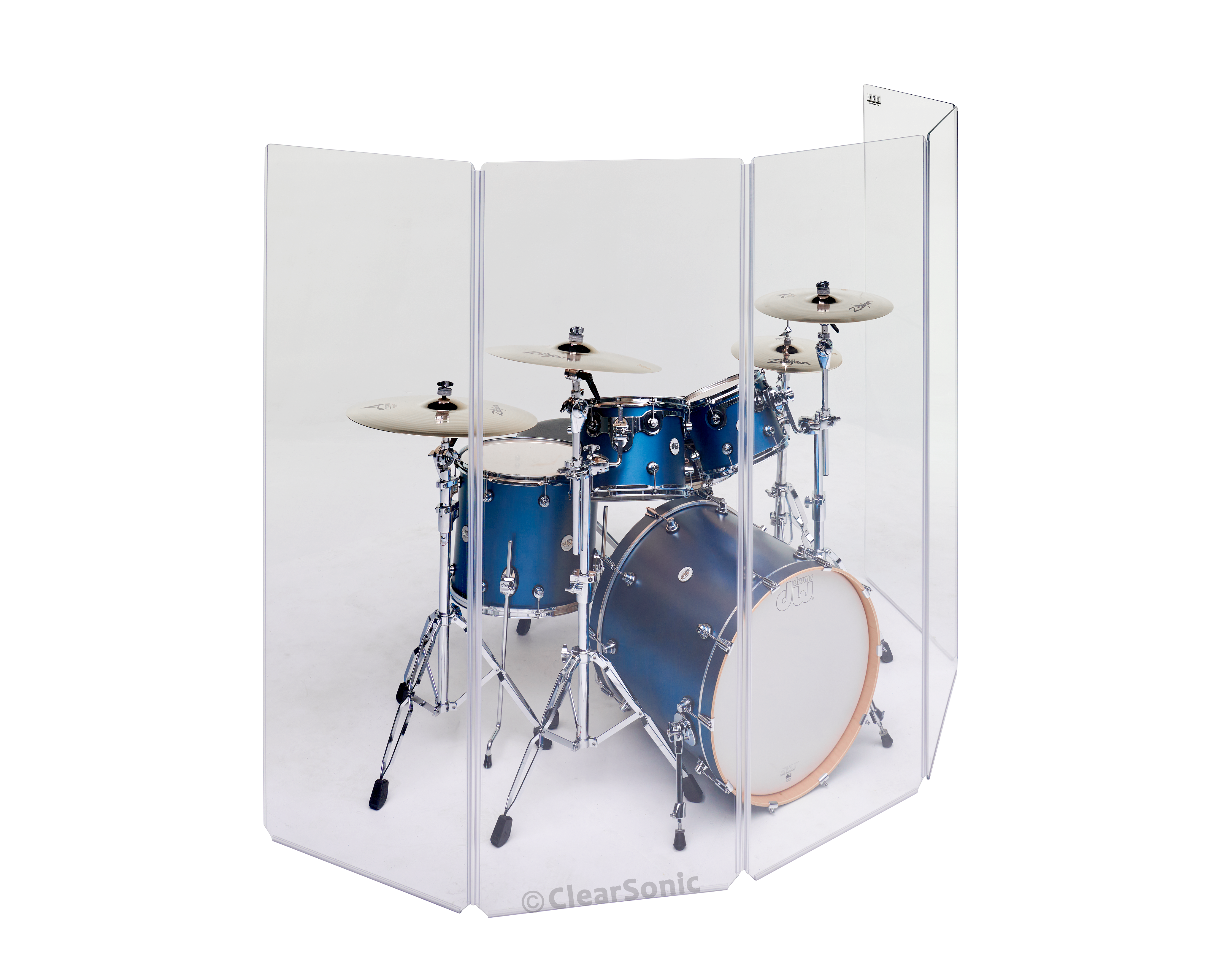 5.5 Foot Drum Shield and Isolation Booths – ClearSonic