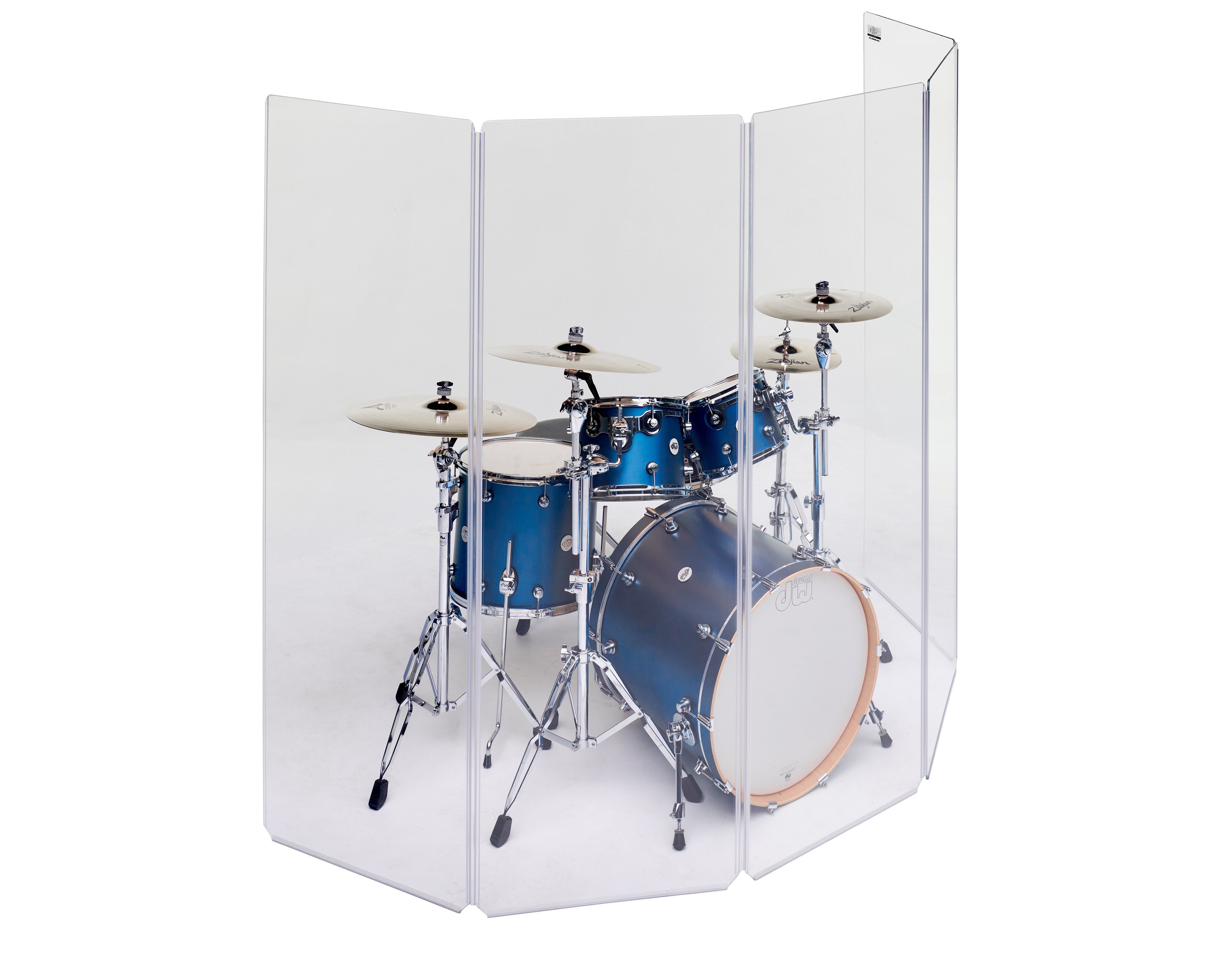 6.5" Tall Drum Shield, ClearSonic A2478 series Multi-Panel Acrylic ...